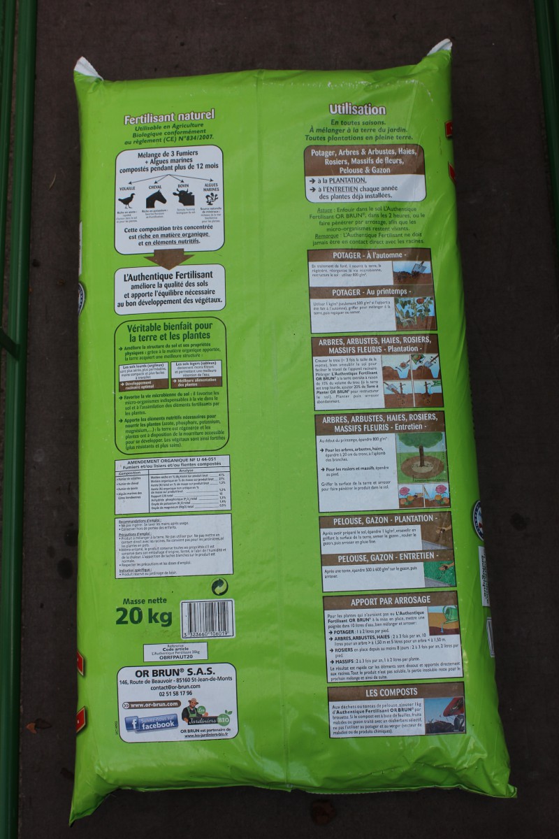 fertilisant or brun fumiers algues 2 - Jardi Pradel - Jardinerie et ...